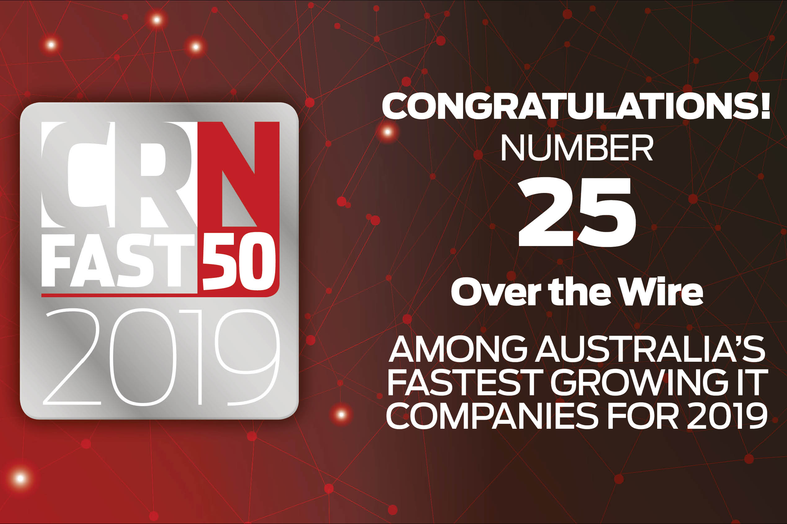 OTW ranks #25 in CRN Fast 50 - appearing 3 years in a row - Over the Wire